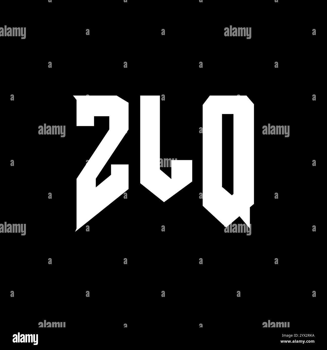 ZLQ letter logo design for technology company. ZLQ logo design black ...