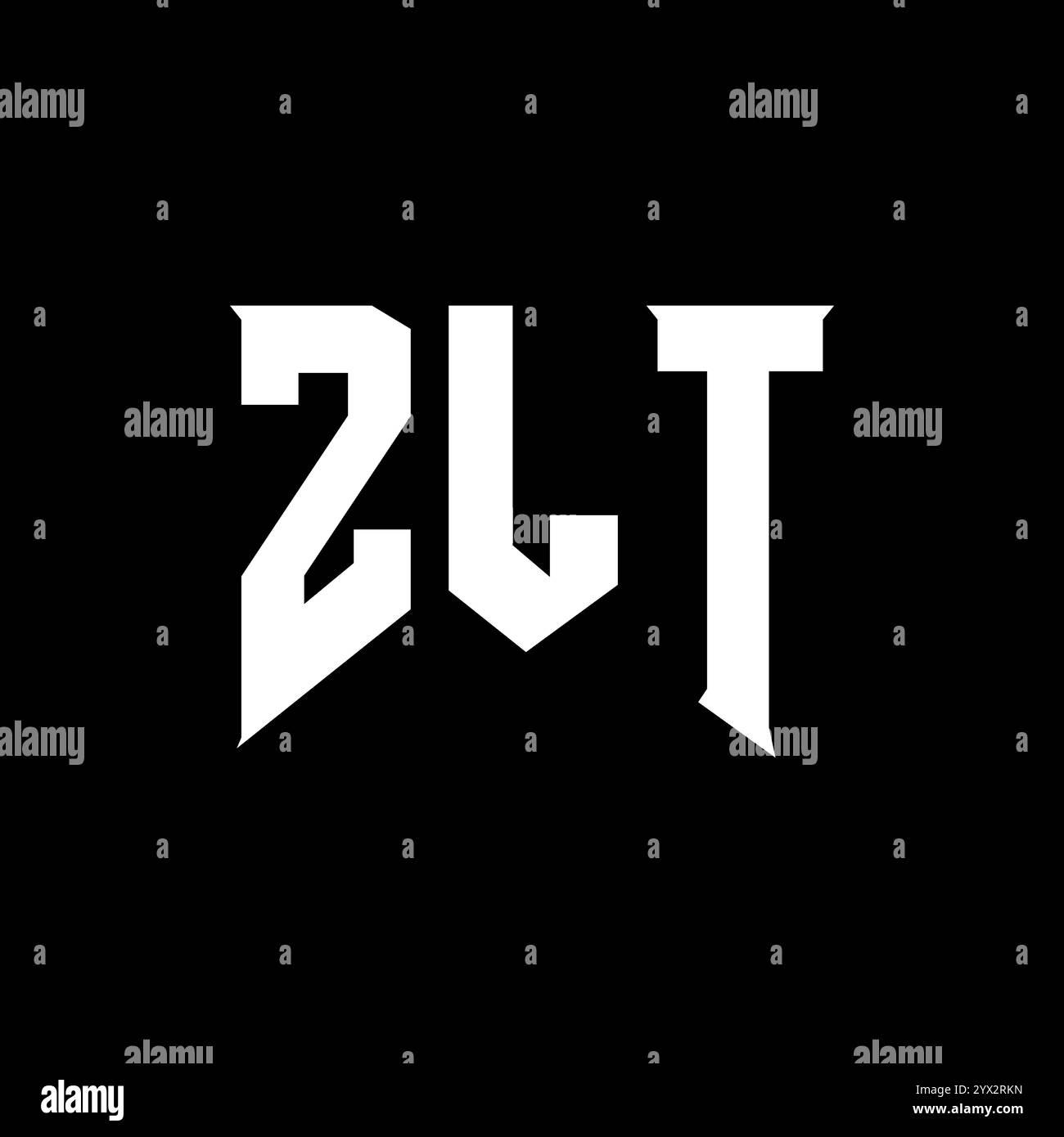 ZLT letter logo design for technology company. ZLT logo design black ...