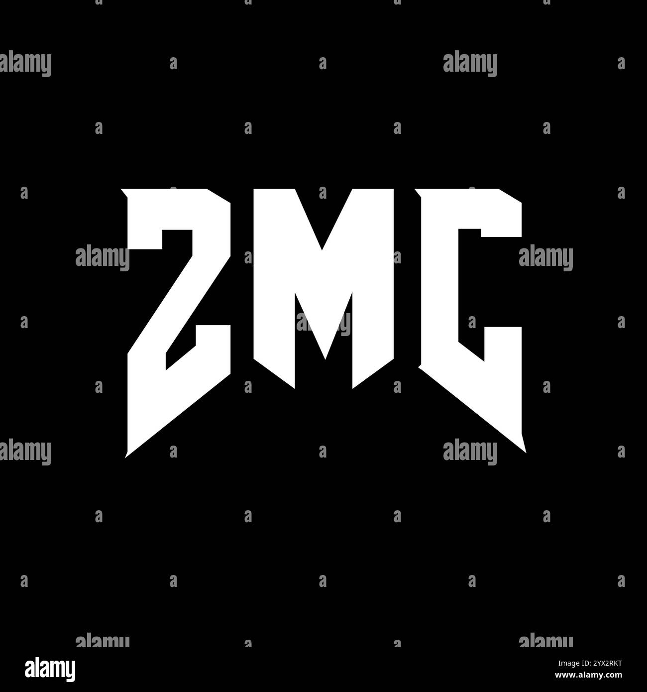 ZMC letter logo design for technology company. ZMC logo design black ...