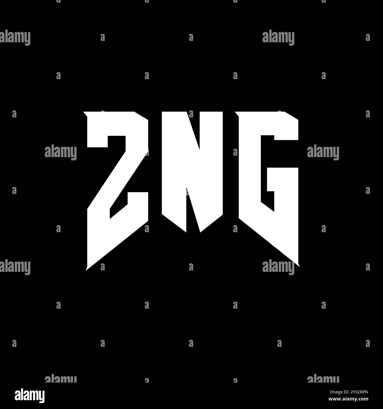 ZNG letter logo design for technology company. ZNG logo design black ...