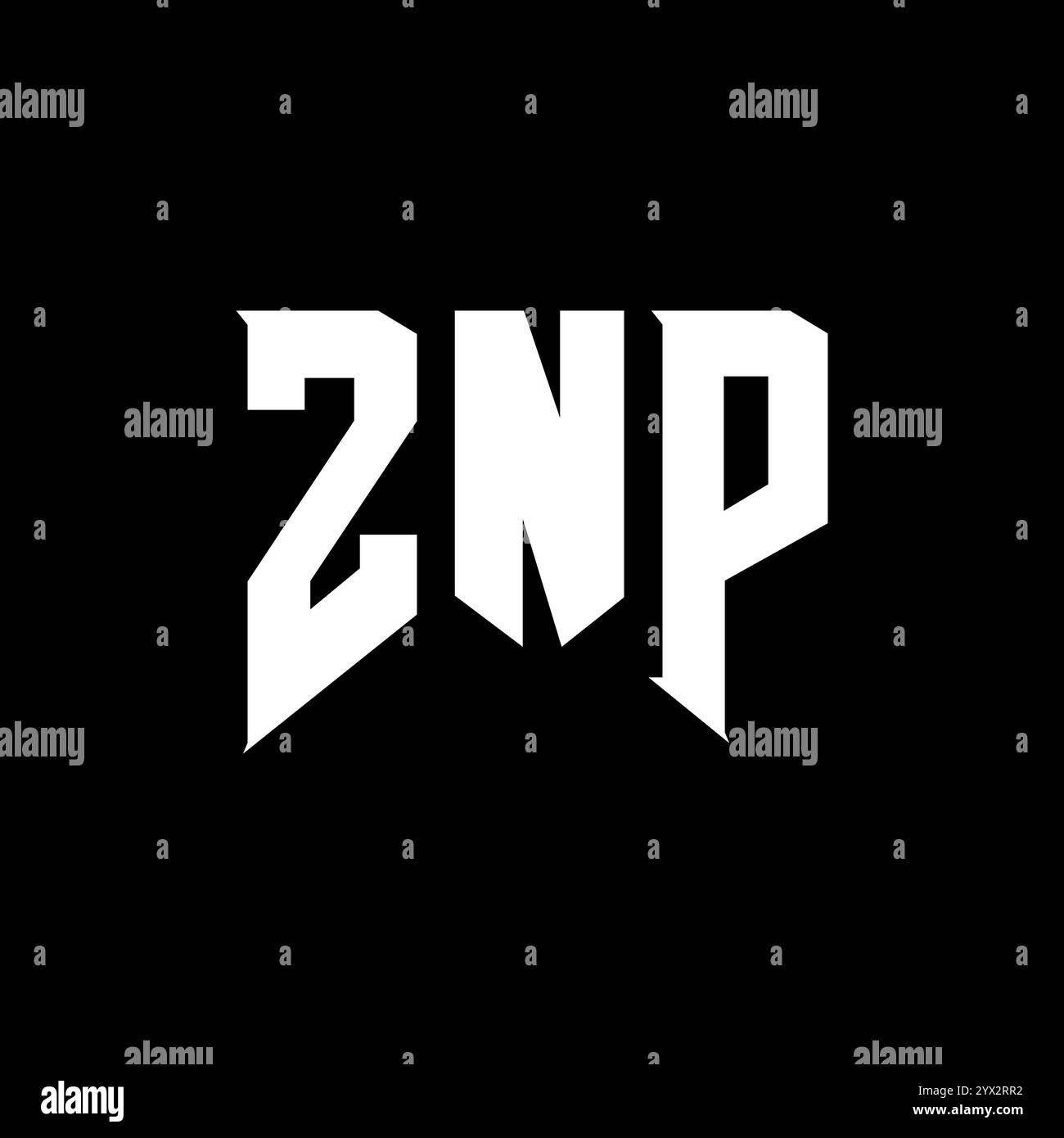 ZNP letter logo design for technology company. ZNP logo design black ...