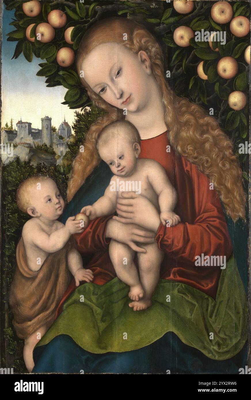 Lucas Cranach (1472) - Maria mit dem Kind und dem Johannesknaben unter ...