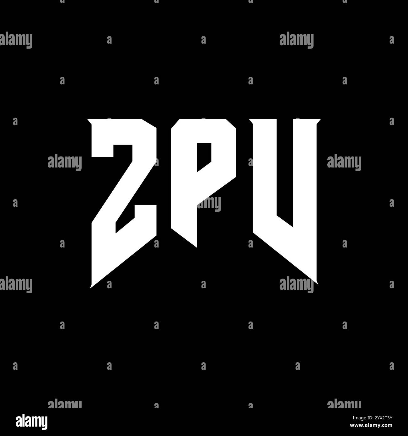 ZPV letter logo design for technology company. ZPV logo design black ...