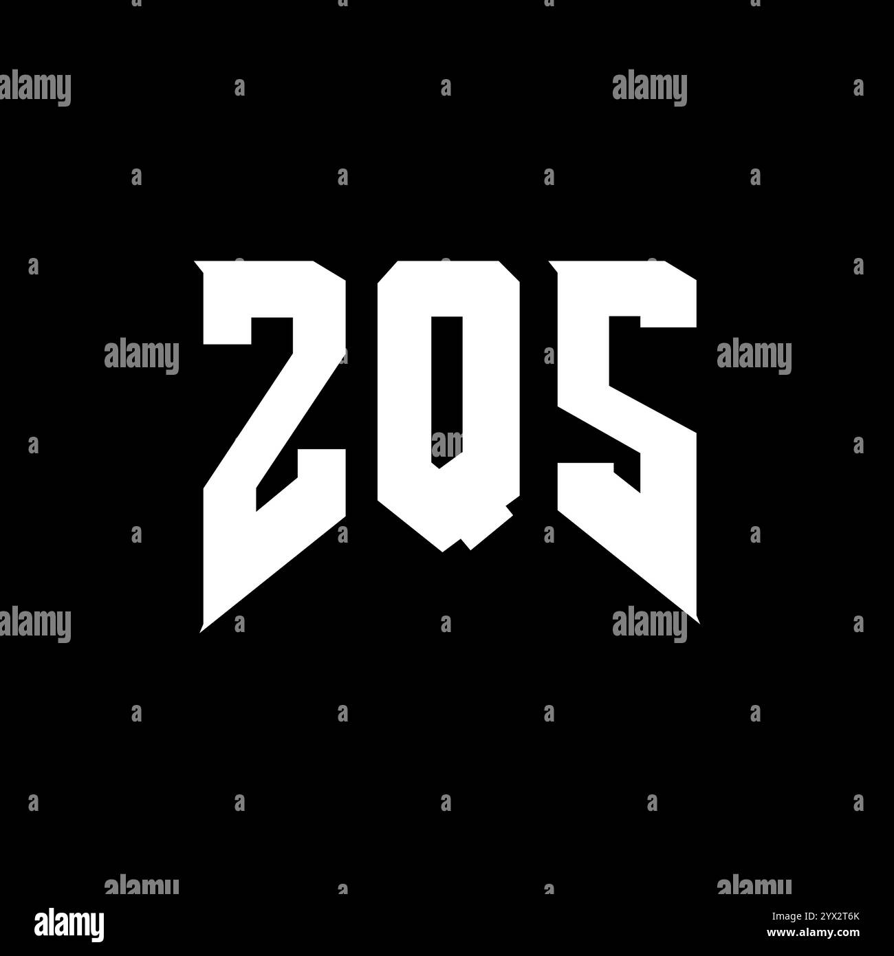 ZQS letter logo design for technology company. ZQS logo design black and white color combination ...