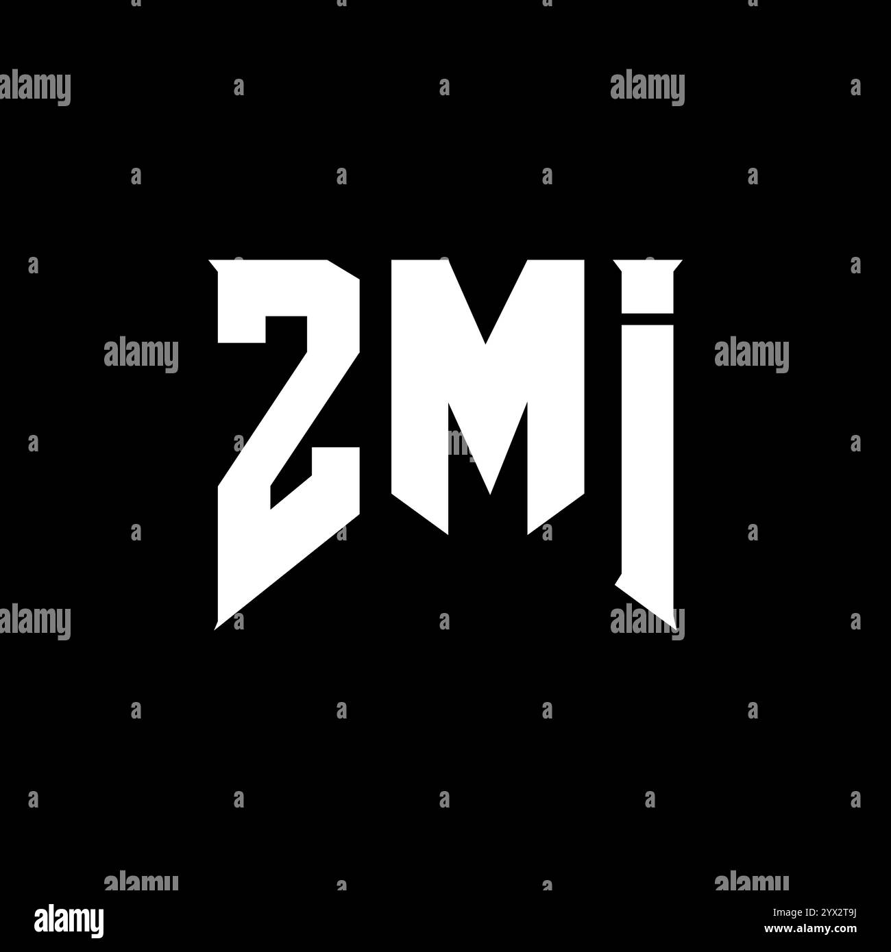 ZMI letter logo design for technology company. ZMI logo design black ...
