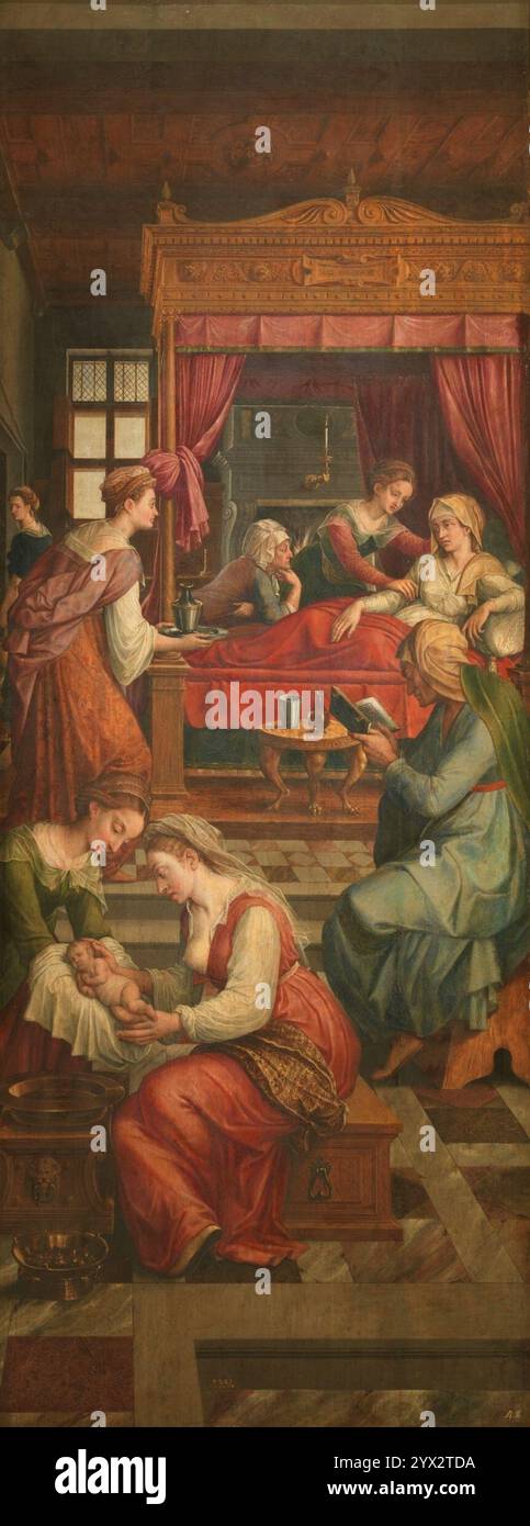 Michiel Coxie - The Birth of the Virgin Stock Photo - Alamy