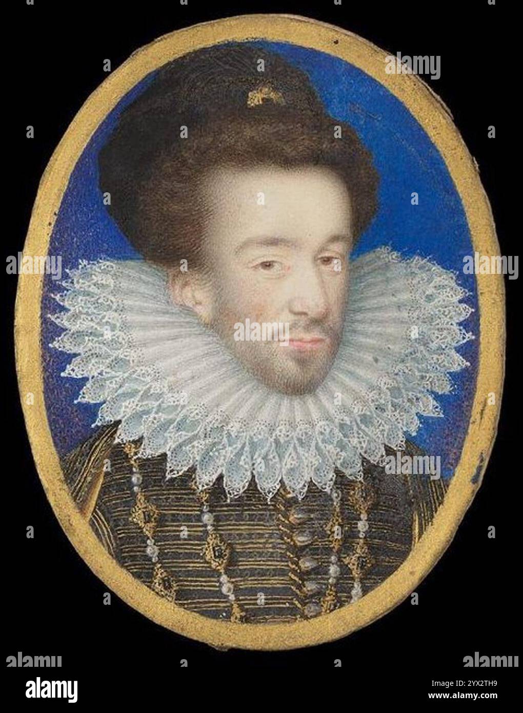 Portrait of Henry III, King of France by Jean Decourt, 1578 Stock Photo ...