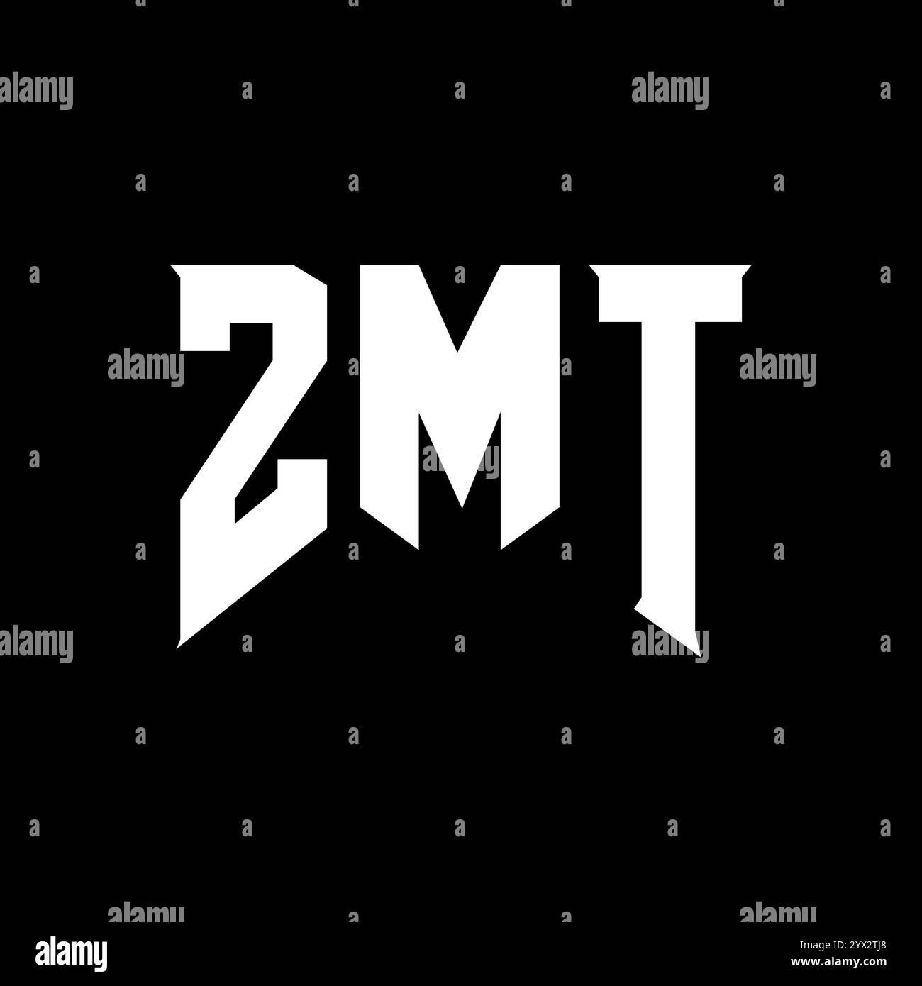 ZMT letter logo design for technology company. ZMT logo design black ...