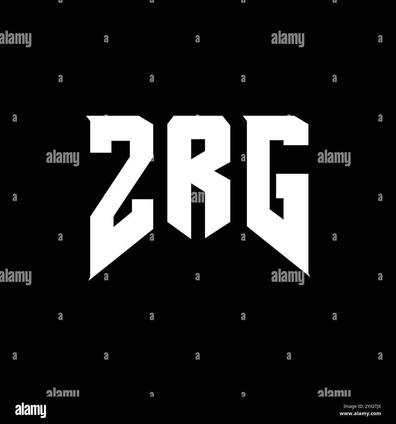 ZRG letter logo design for technology company. ZRG logo design black ...