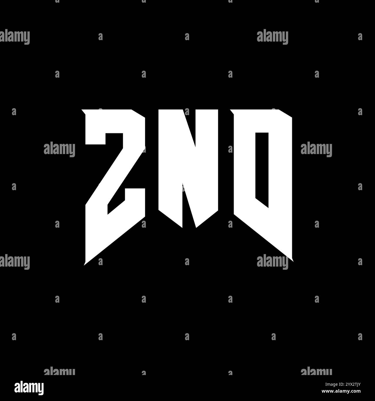 ZND letter logo design for technology company. ZND logo design black ...