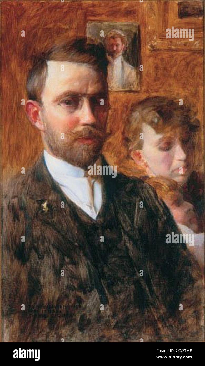 Self-Portrait by Charles Courtney Curran, 1892, oil on canvas Stock ...