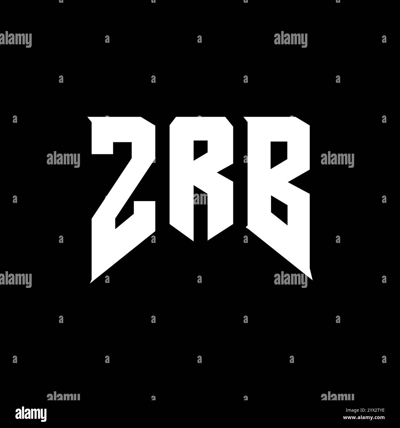 ZRB letter logo design for technology company. ZRB logo design black ...