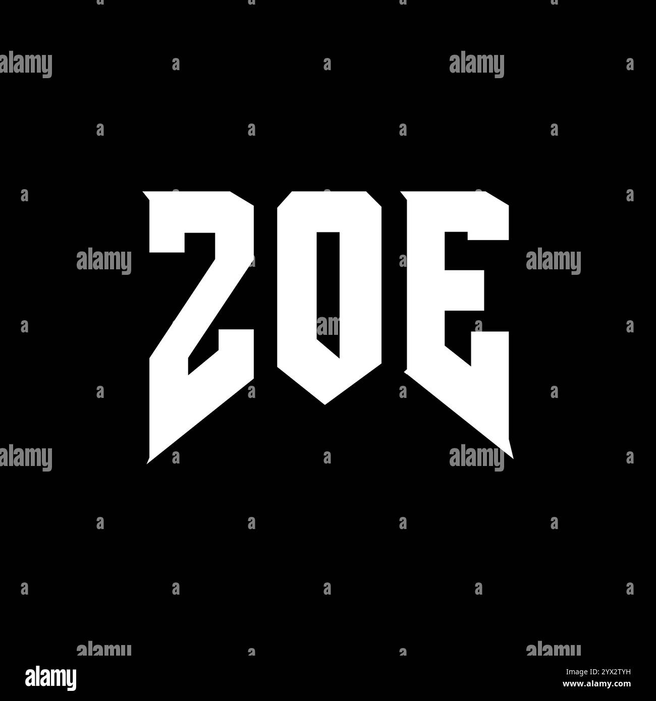 ZOE letter logo design for technology company. ZOE logo design black ...
