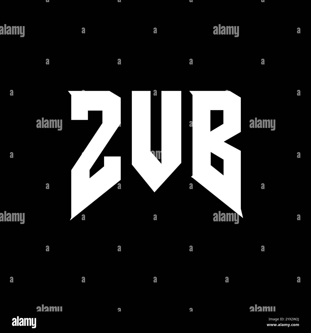 ZVB letter logo design for technology company. ZVB logo design black ...