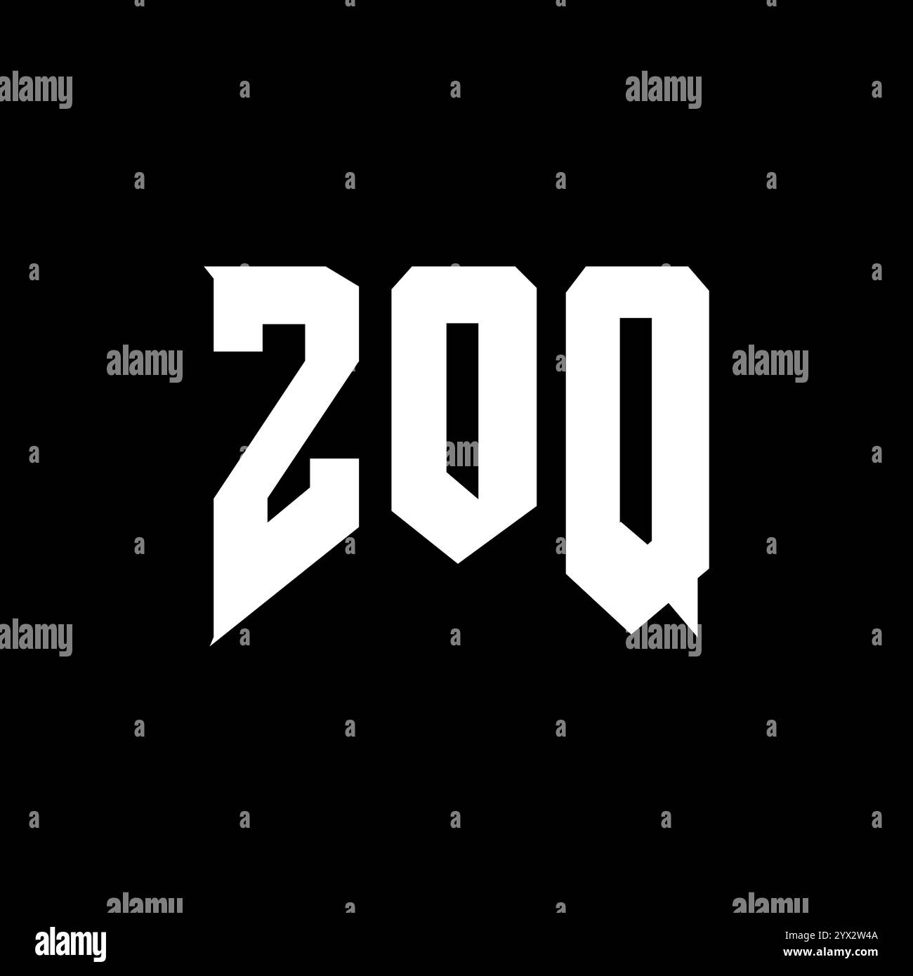 ZOQ letter logo design for technology company. ZOQ logo design black ...