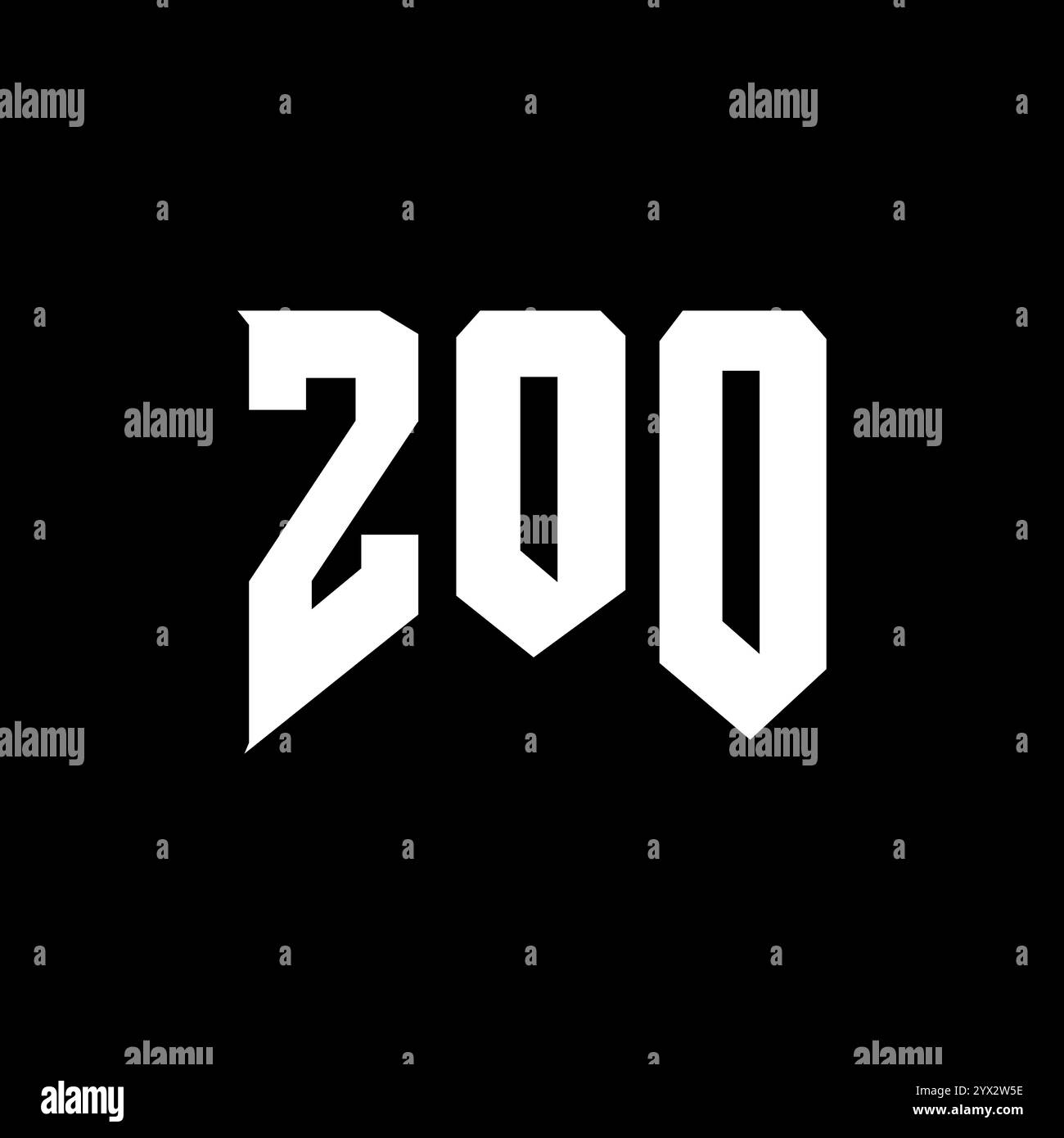 ZOO letter logo design for technology company. ZOO logo design black ...