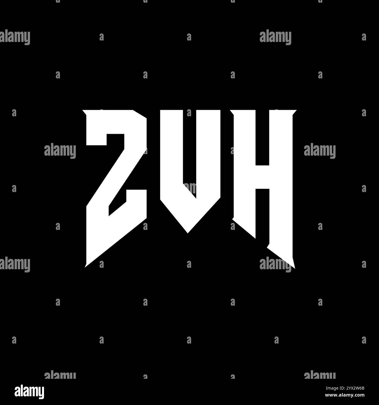 ZVH letter logo design for technology company. ZVH logo design black ...