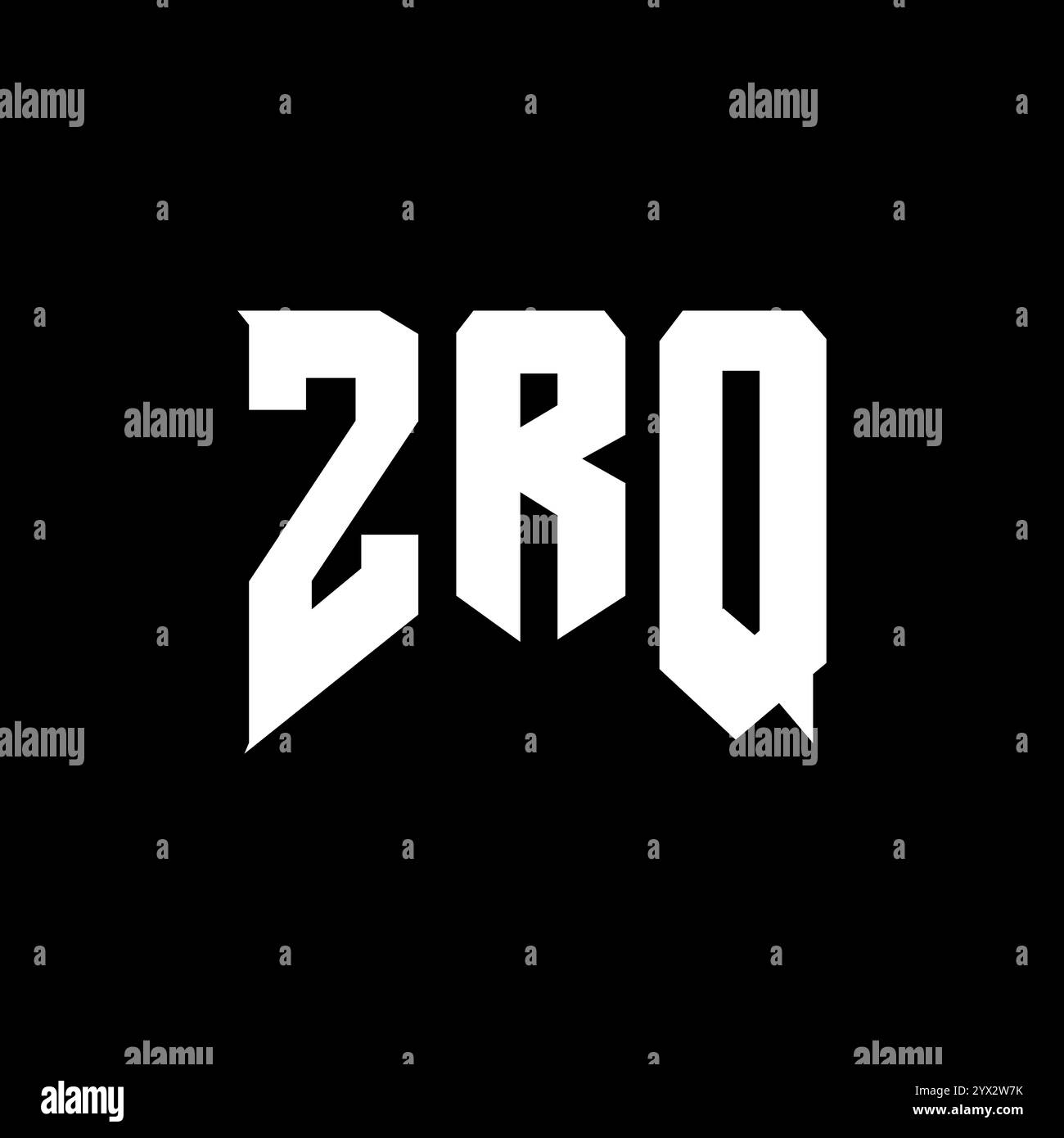 ZRQ letter logo design for technology company. ZRQ logo design black ...