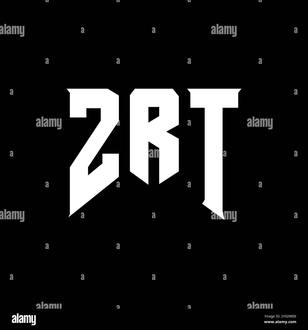 ZRT letter logo design for technology company. ZRT logo design black ...