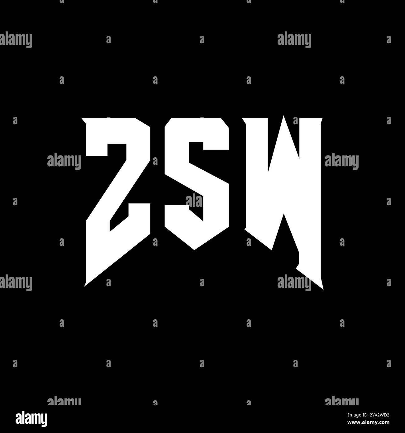 Zsw minimalist logo hi-res stock photography and images - Alamy