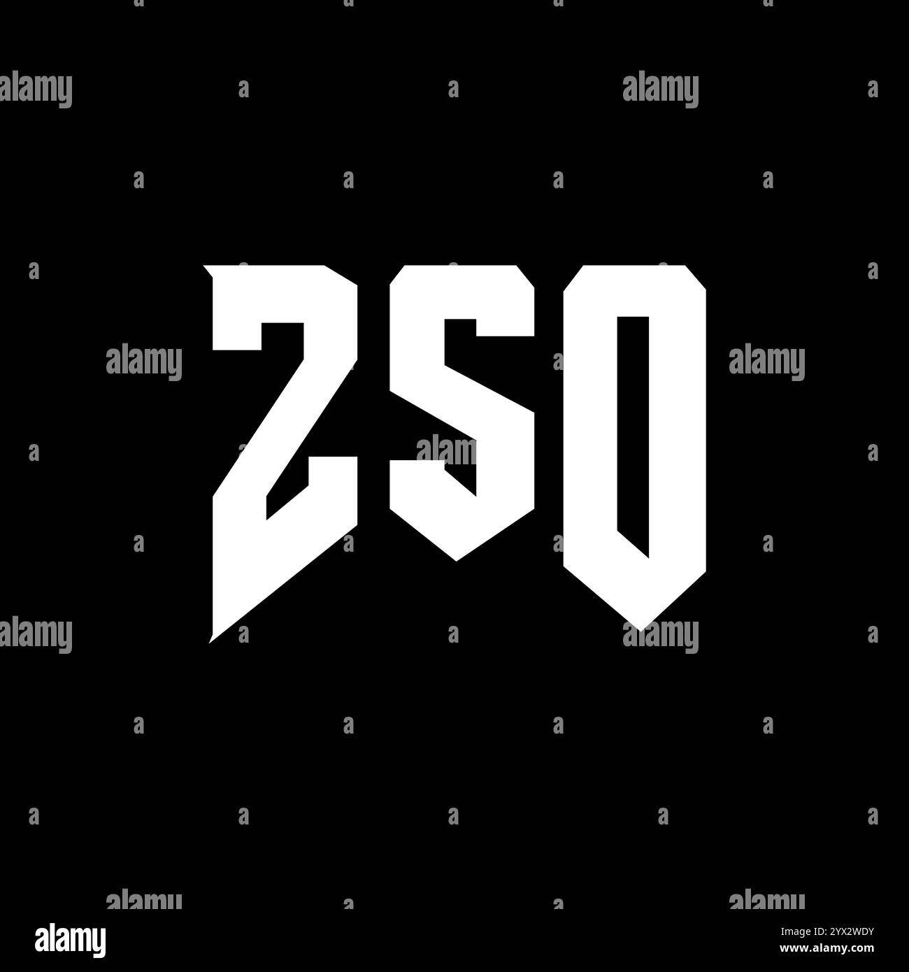 ZSO letter logo design for technology company. ZSO logo design black ...