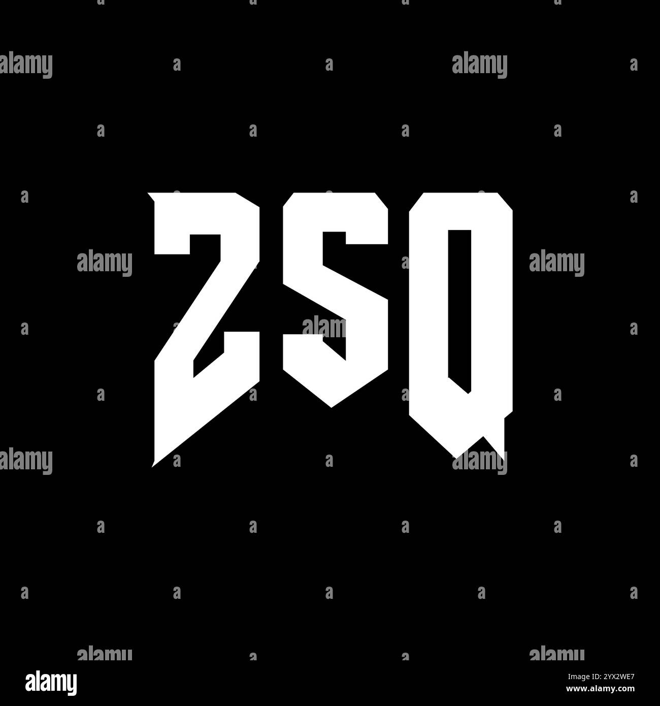 ZSQ letter logo design for technology company. ZSQ logo design black ...