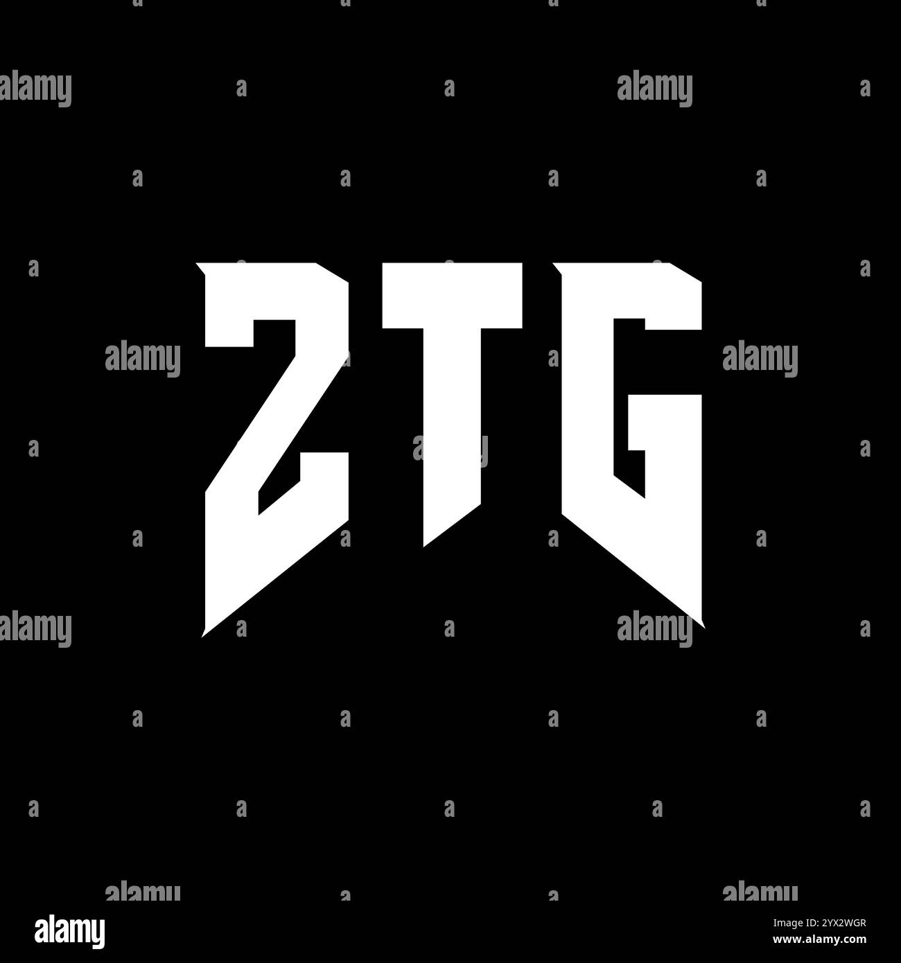 ZTG letter logo design for technology company. ZTG logo design black ...