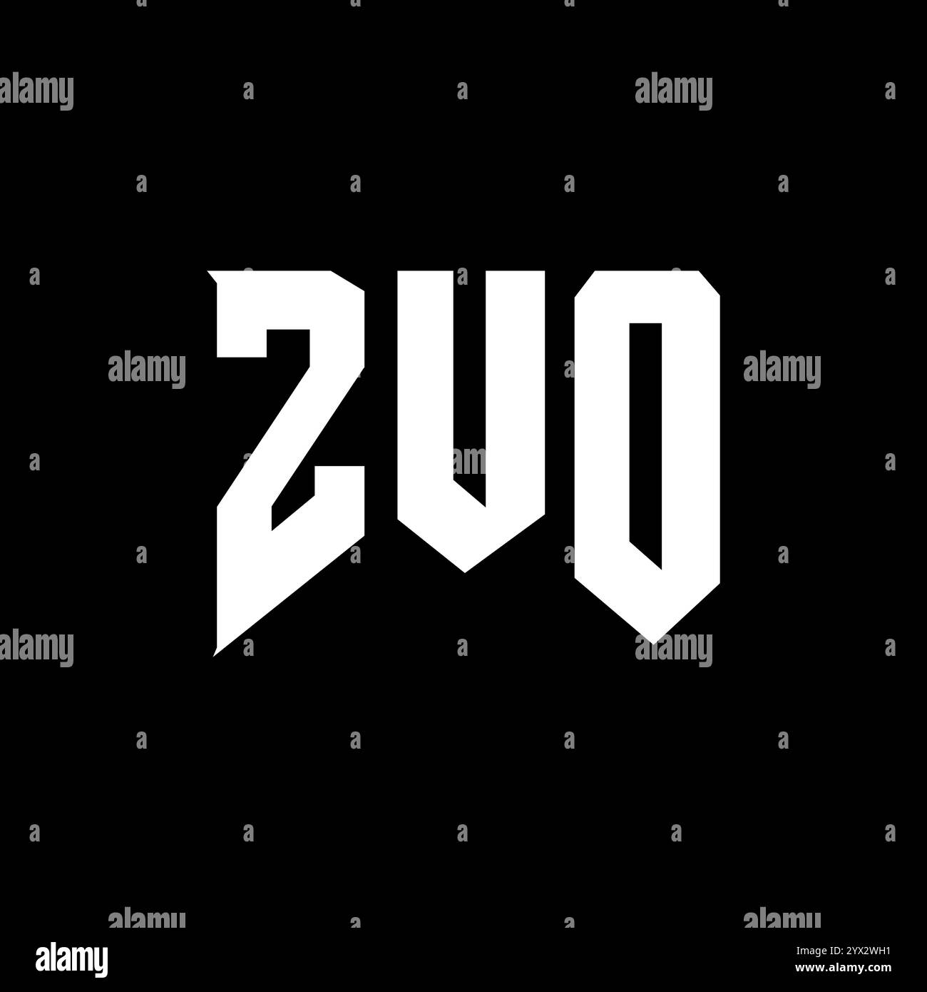 ZUO letter logo design for technology company. ZUO logo design black and white color combination ...