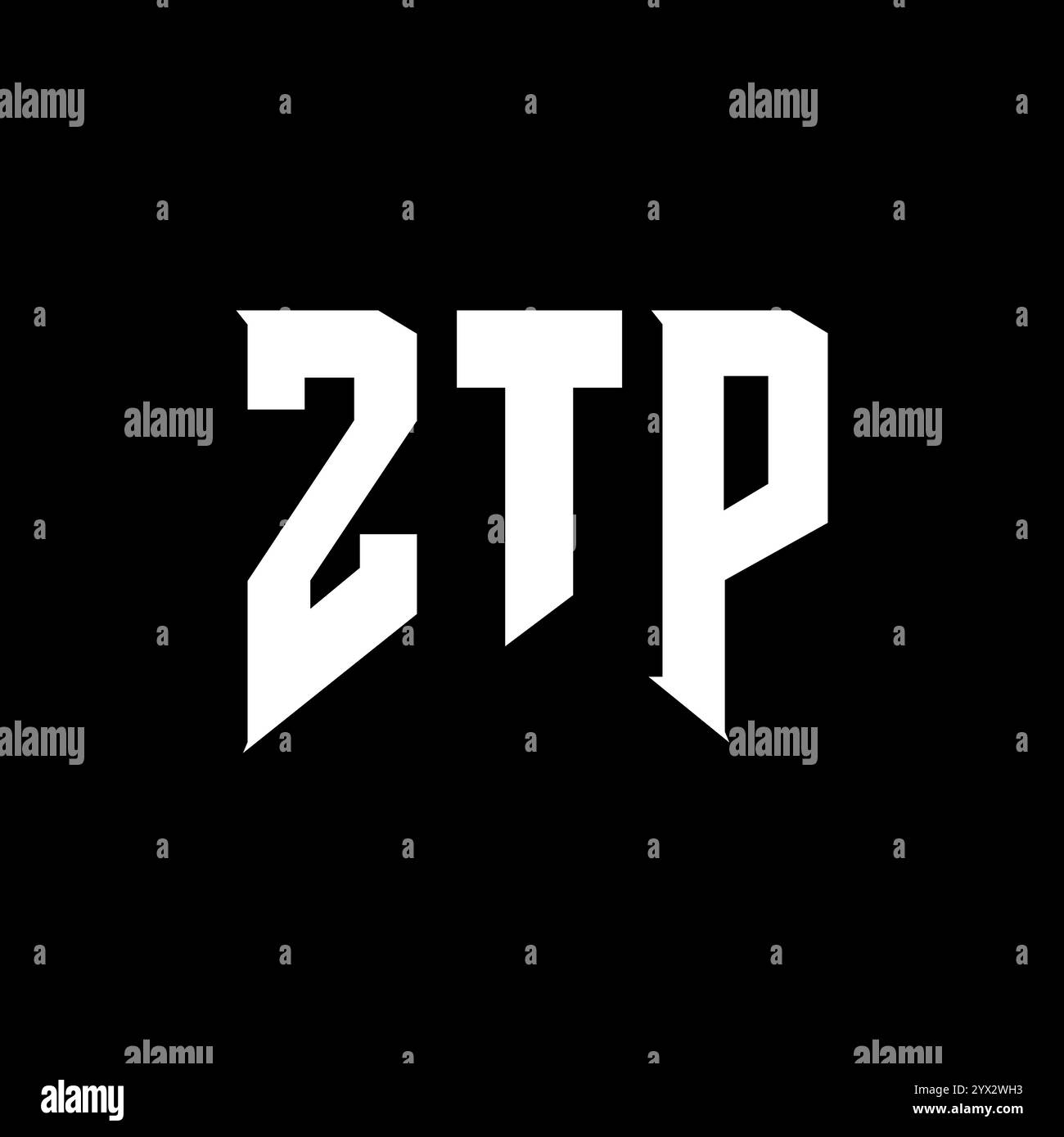 ZTP letter logo design for technology company. ZTP logo design black ...