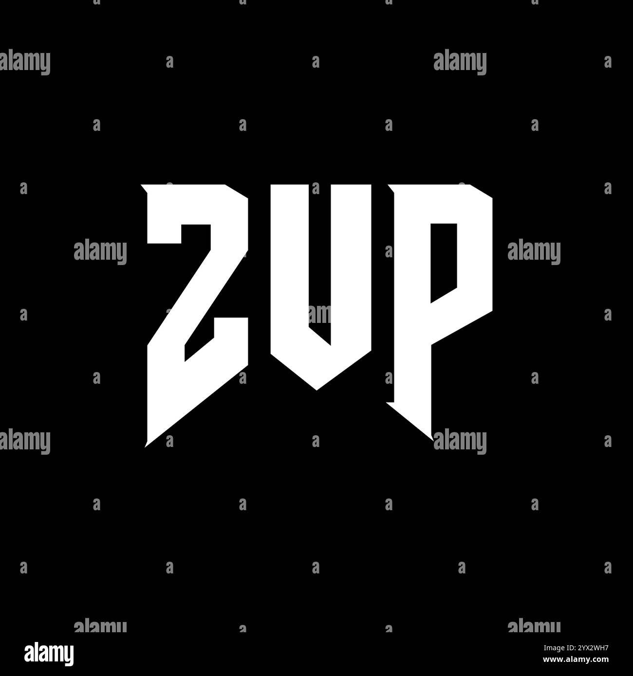 ZUP letter logo design for technology company. ZUP logo design black ...