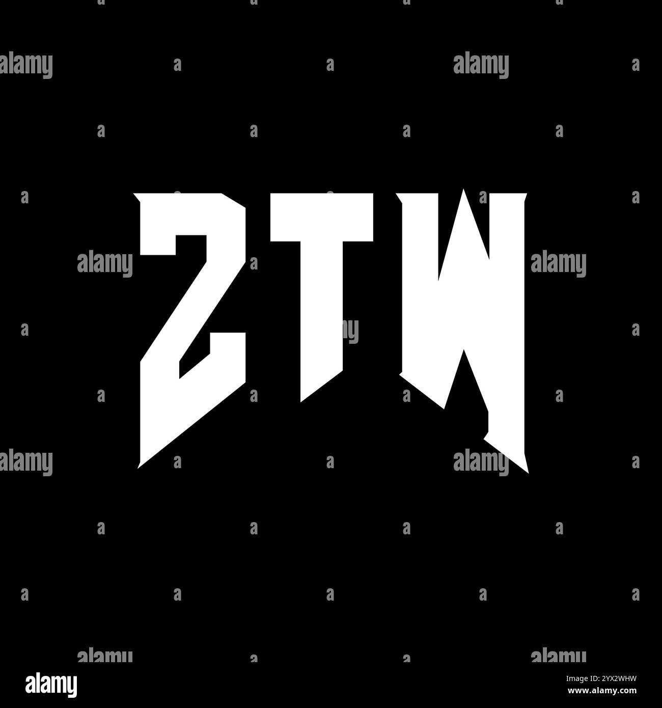 ZTW letter logo design for technology company. ZTW logo design black ...