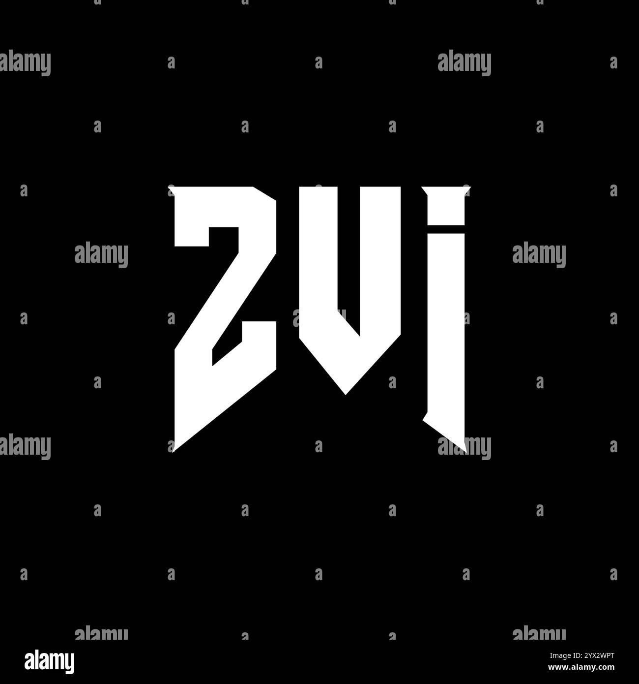 ZVI letter logo design for technology company. ZVI logo design black ...