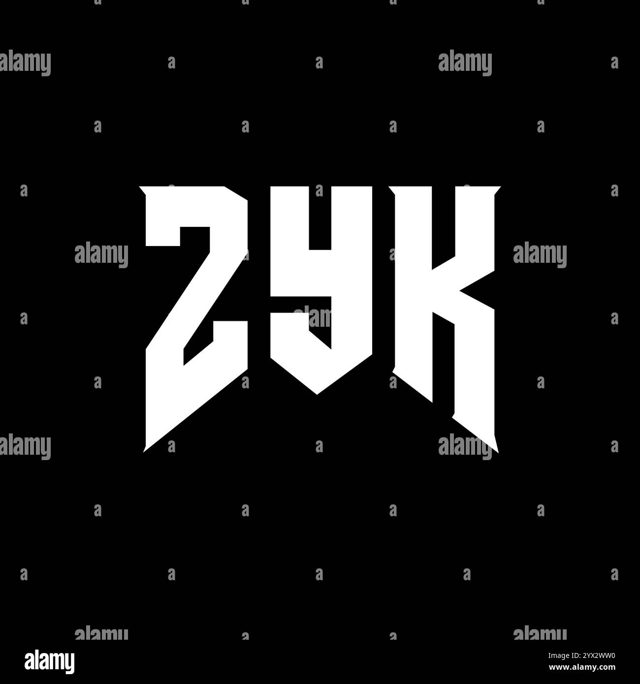 ZYK letter logo design for technology company. ZYK logo design black ...