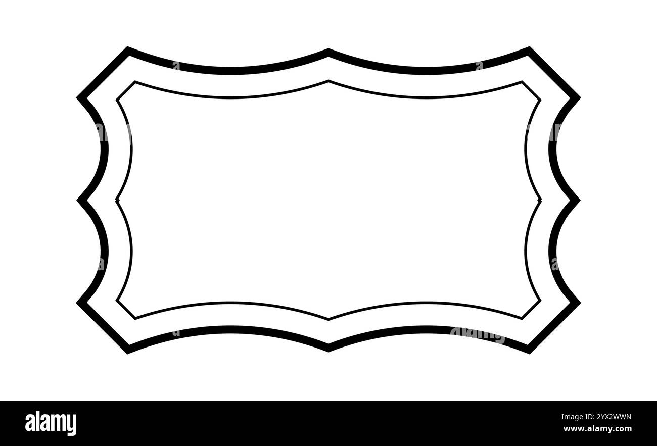 Outline vintage label. Vignette blank label. Vector banner Stock Vector ...