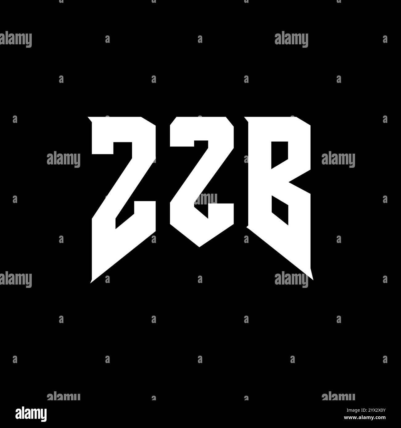 ZZB letter logo design for technology company. ZZB logo design black ...