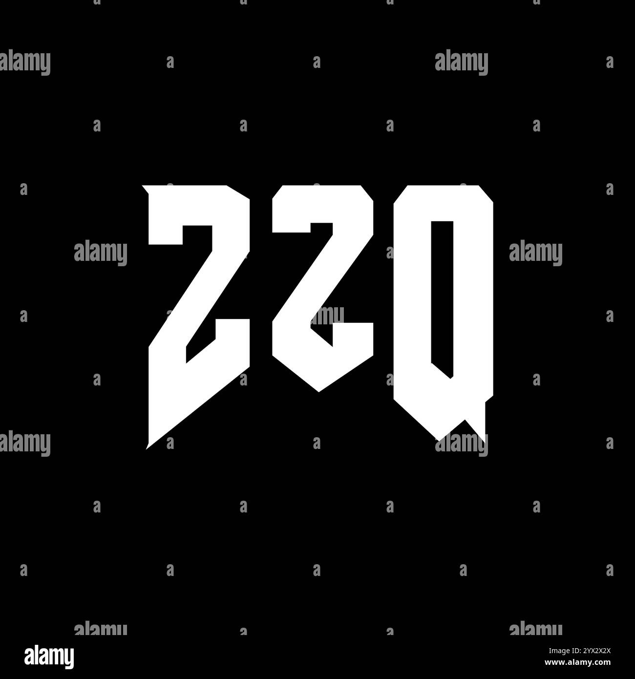 ZZQ letter logo design for technology company. ZZQ logo design black ...