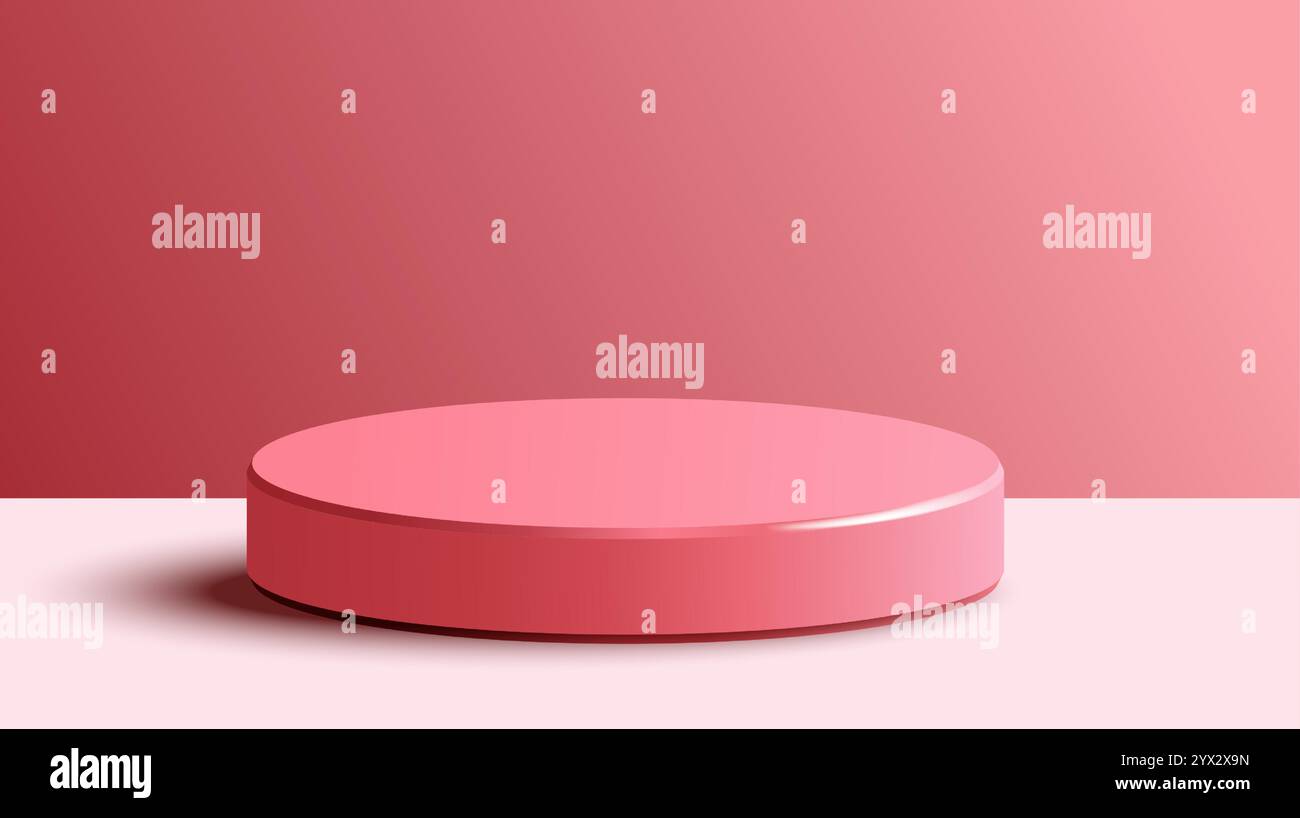 Minimalist Pink Podium, 3D Platform for Product Display, Cosmetics, and ...