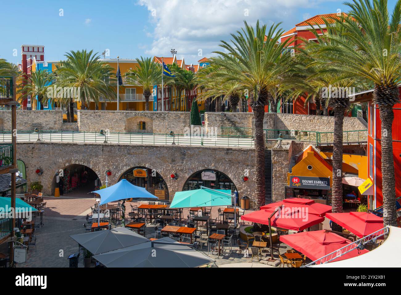 Rif Fort with modern stores at the mouth of Sint Anna Bay in Otrobanda ...