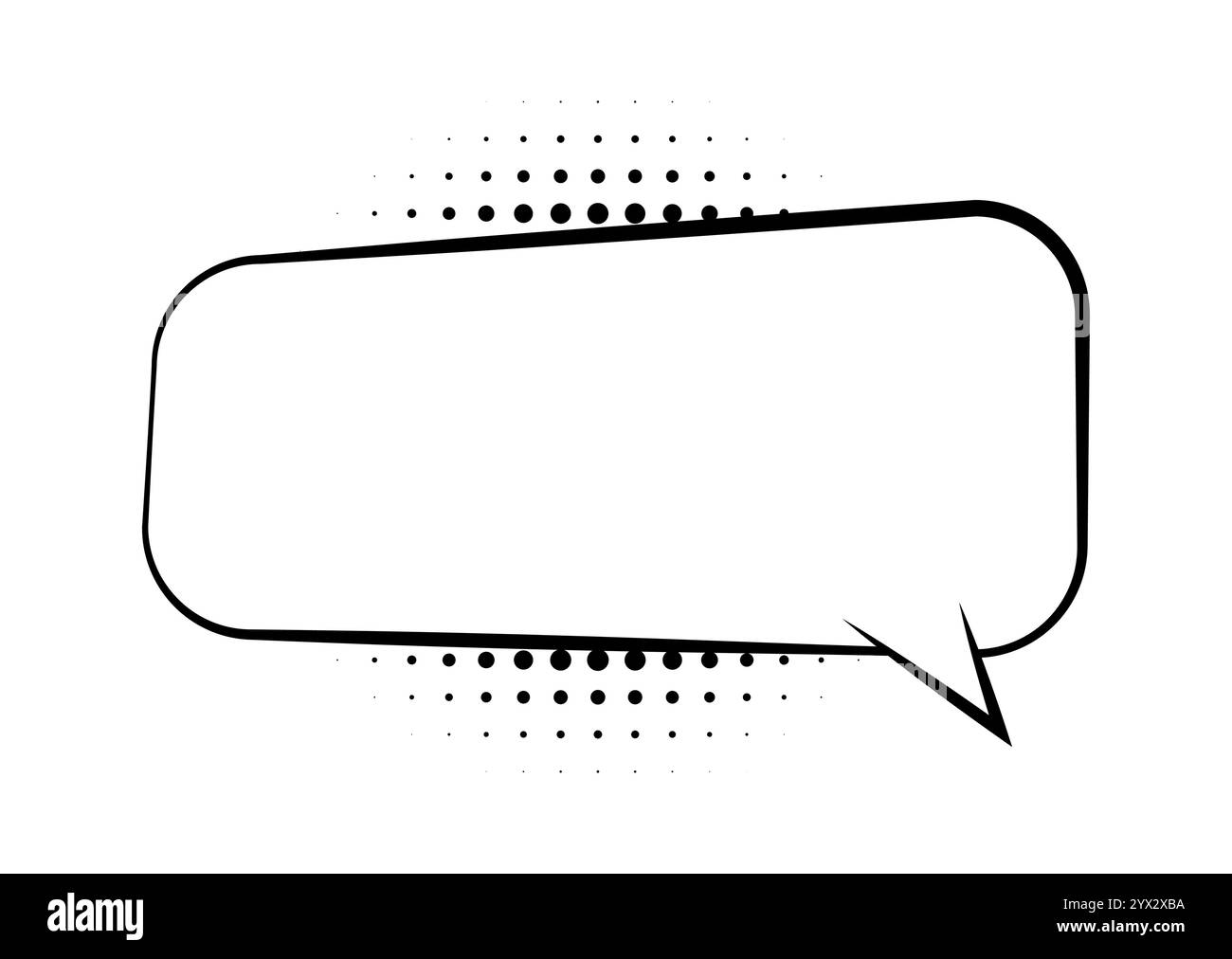 Comic speech bubbles with halftone. Cartoon empty balloon message. Vector blank chat Stock ...