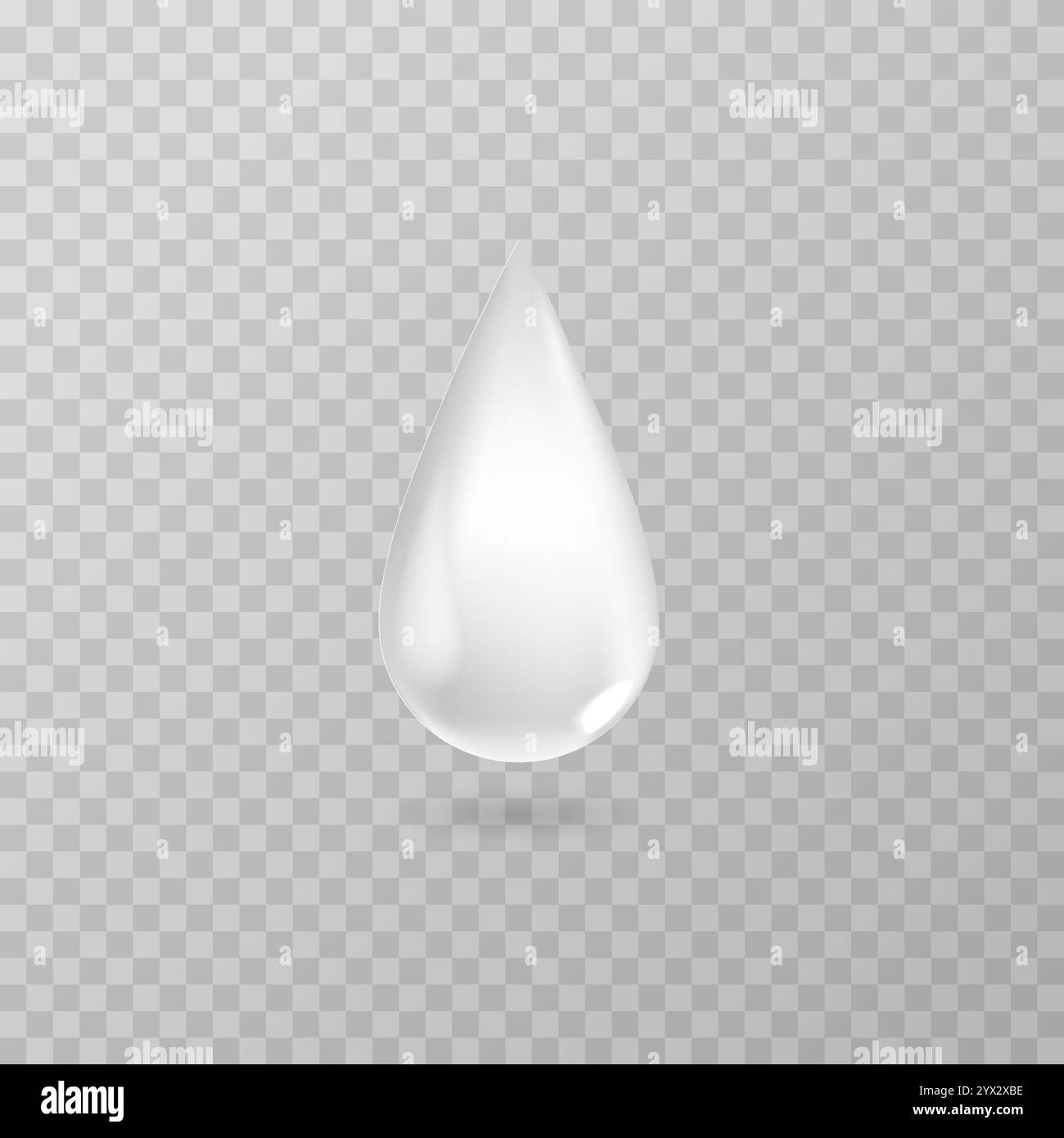 Milk drop. White realistic cream droplet. 3D lotion product drop ...