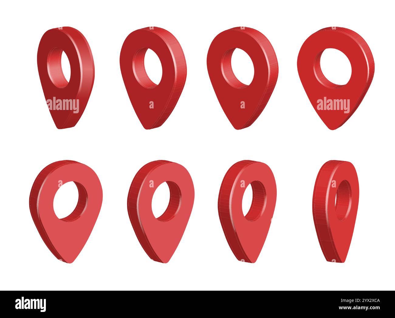 3D Map Pin Marker Icons, Versatile Location Pointers for Maps, Web, and App Design Projects ...