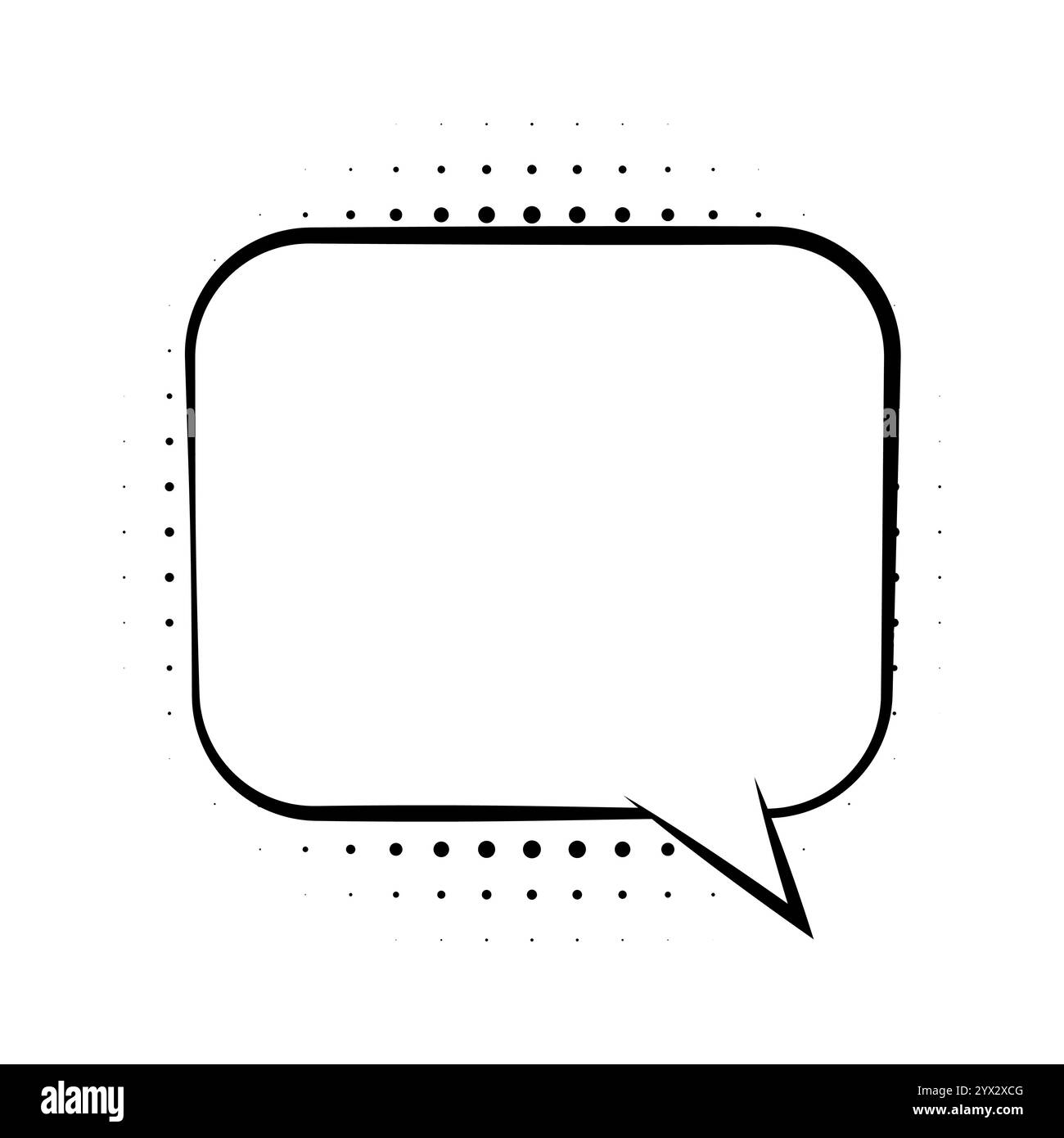 Comic speech bubbles with halftone. Cartoon empty balloon message ...