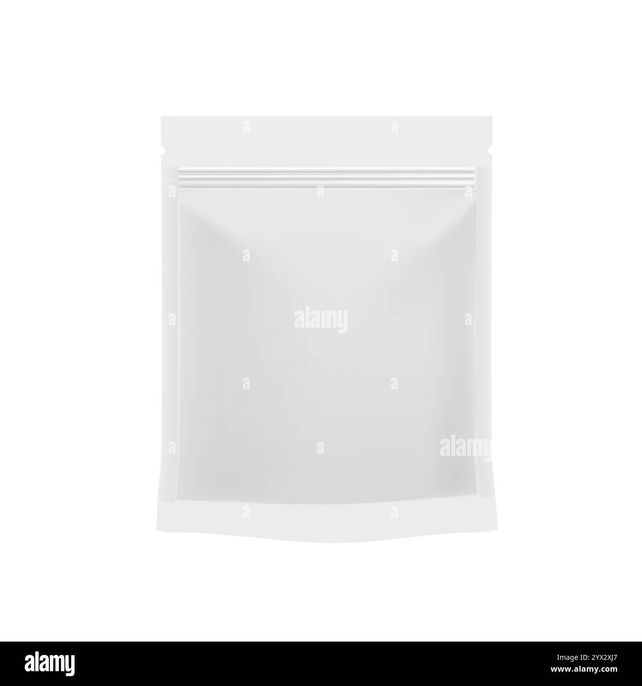 Blank White Pouch Mockup Vector for Food, Cosmetics, and Snack ...