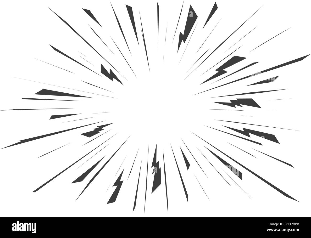 Comic speed lines. Radial manga burst. Vector cartoon action and motion ...