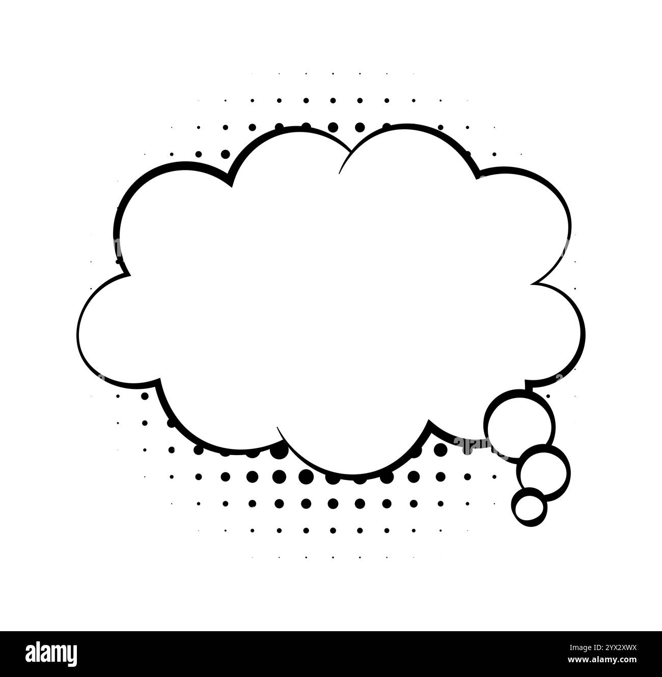 Comic speech bubbles with halftone. Cartoon empty balloon message. Vector blank chat Stock ...