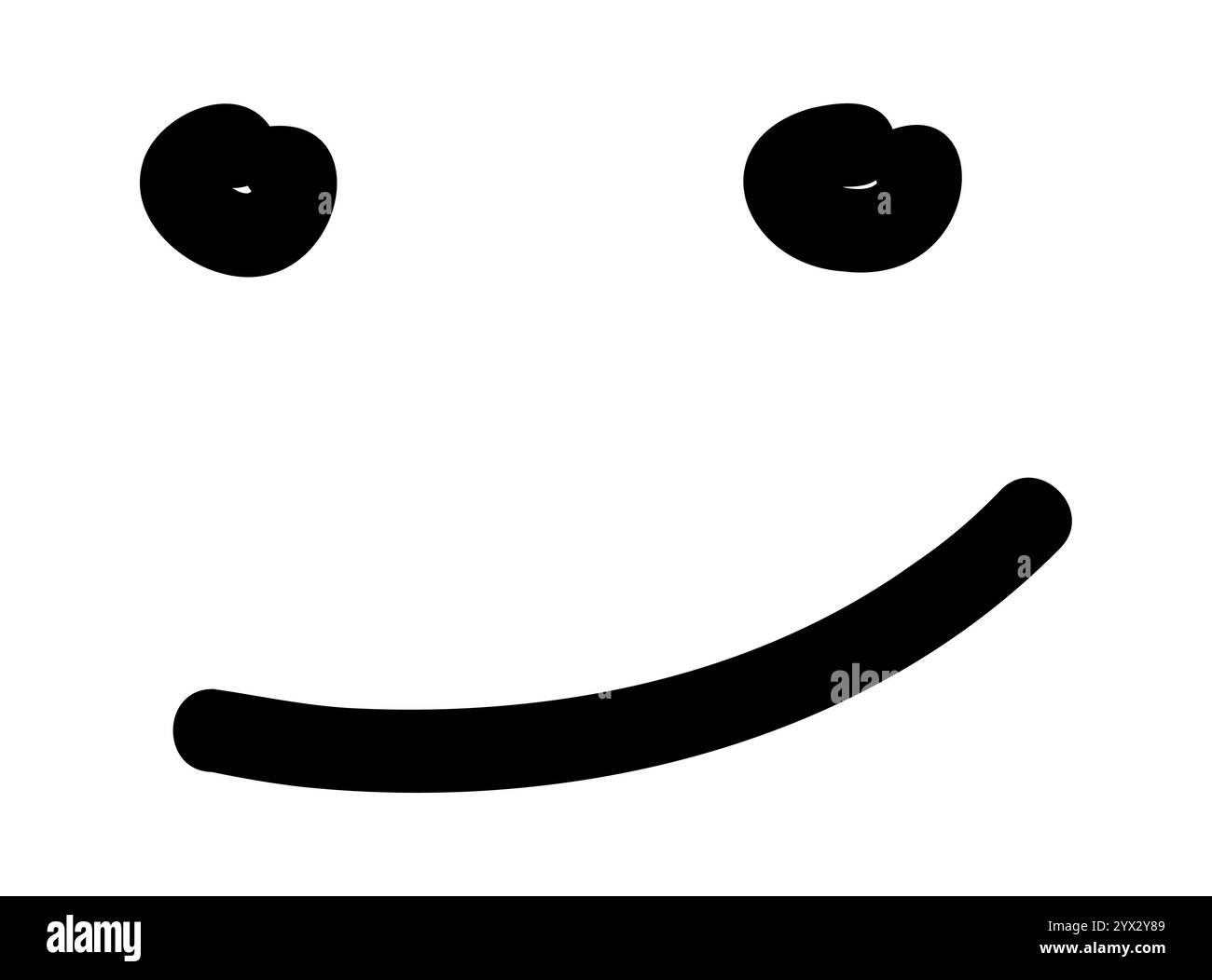 Smiley face emoticon simple Black and White Stock Photos & Images - Alamy