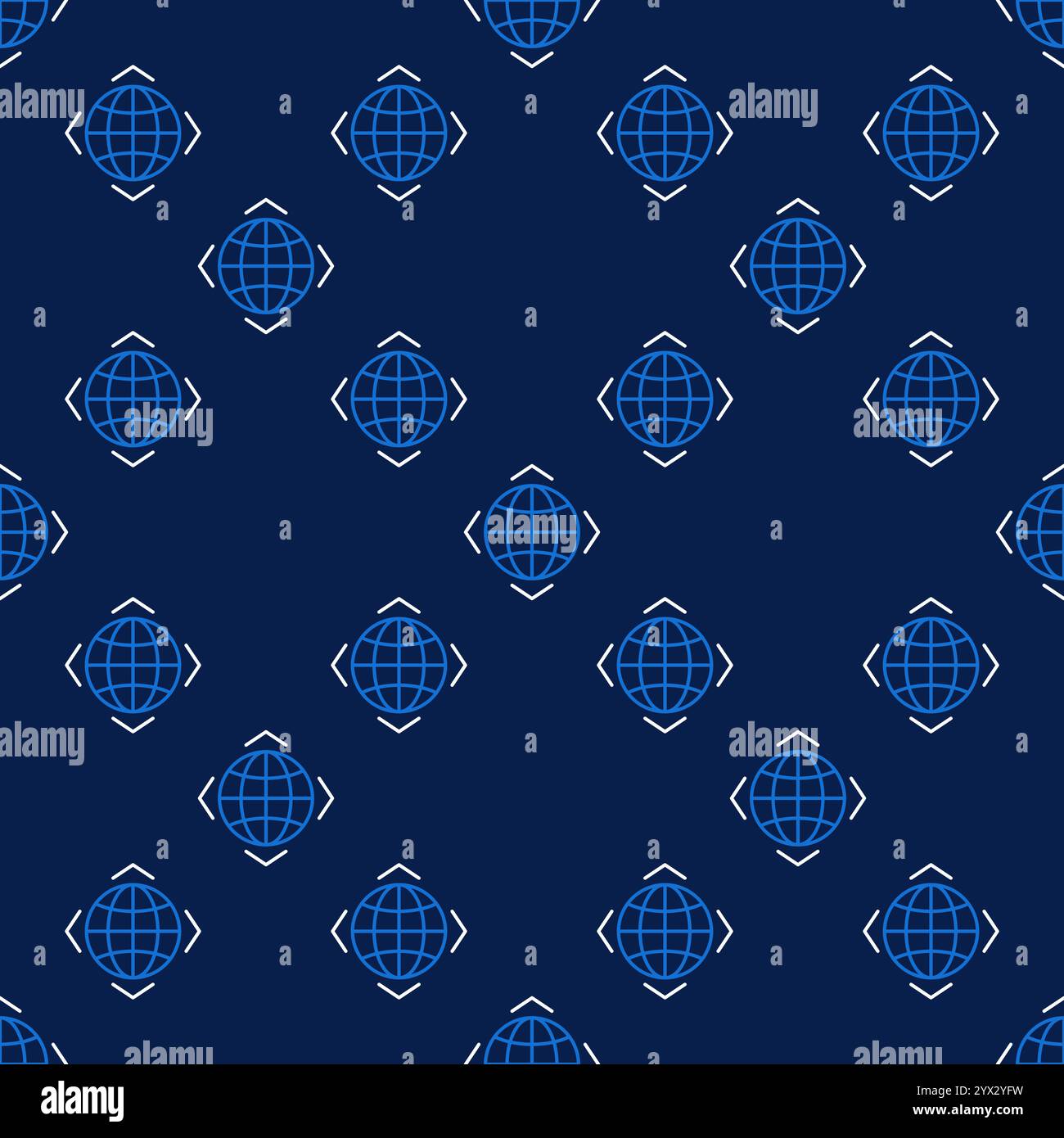 Earth Globe vector concept minimal linear seamless pattern Stock Vector ...