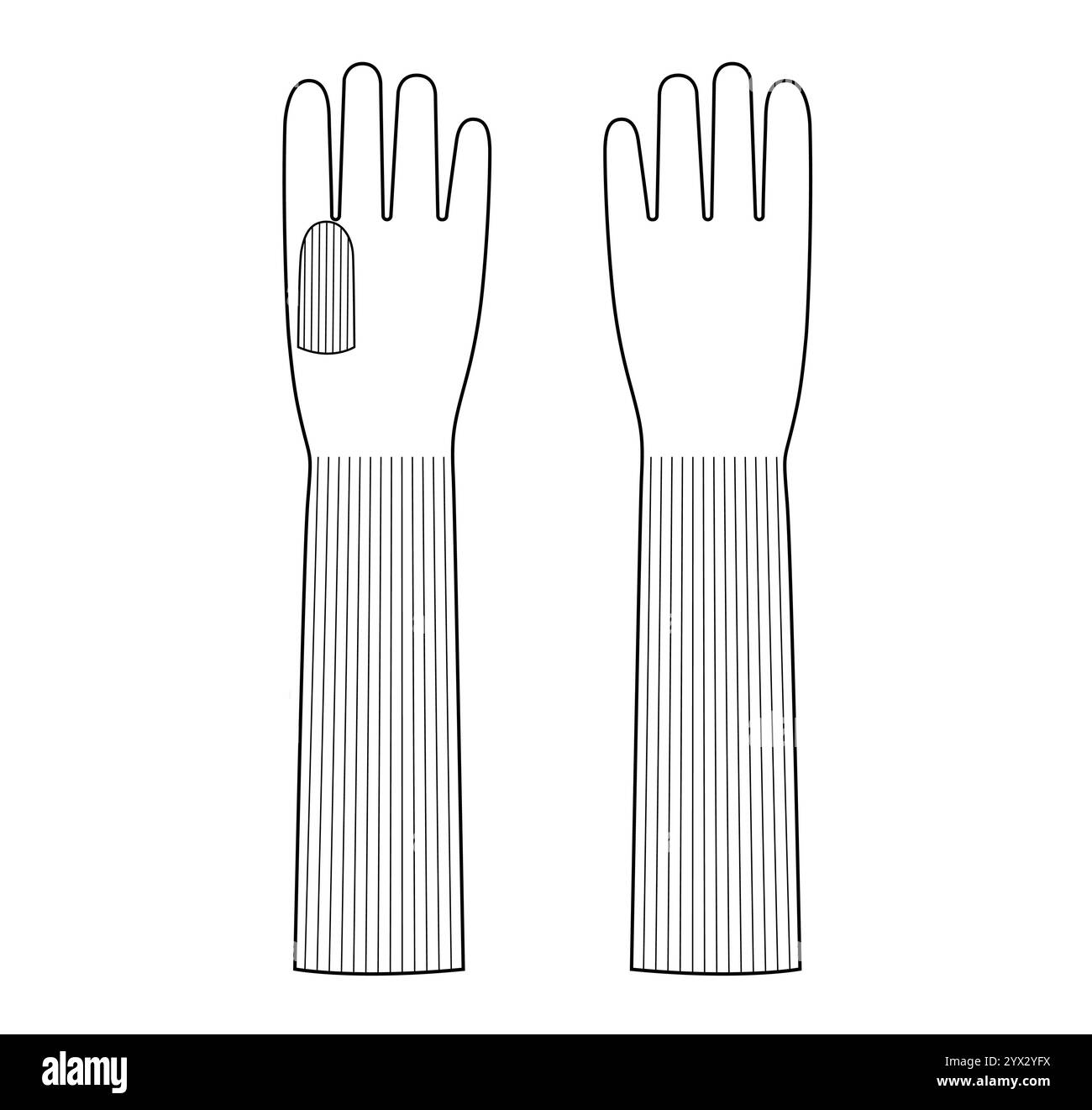 Knit Wool Gloves Elbow length Fashion hand accessory clothing technical ...