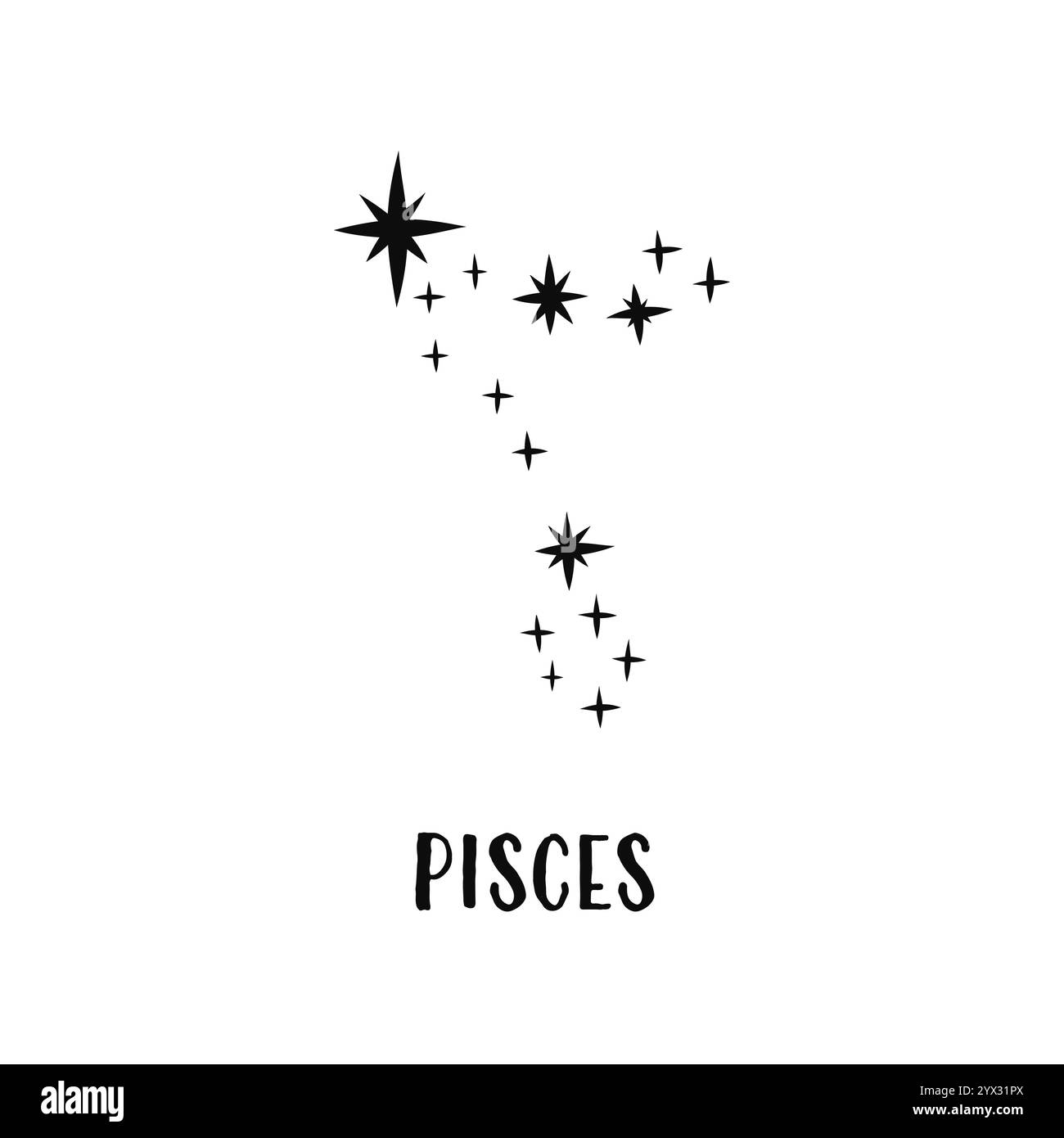 Constellation horoscope. Pisces astronomical star constellation ...