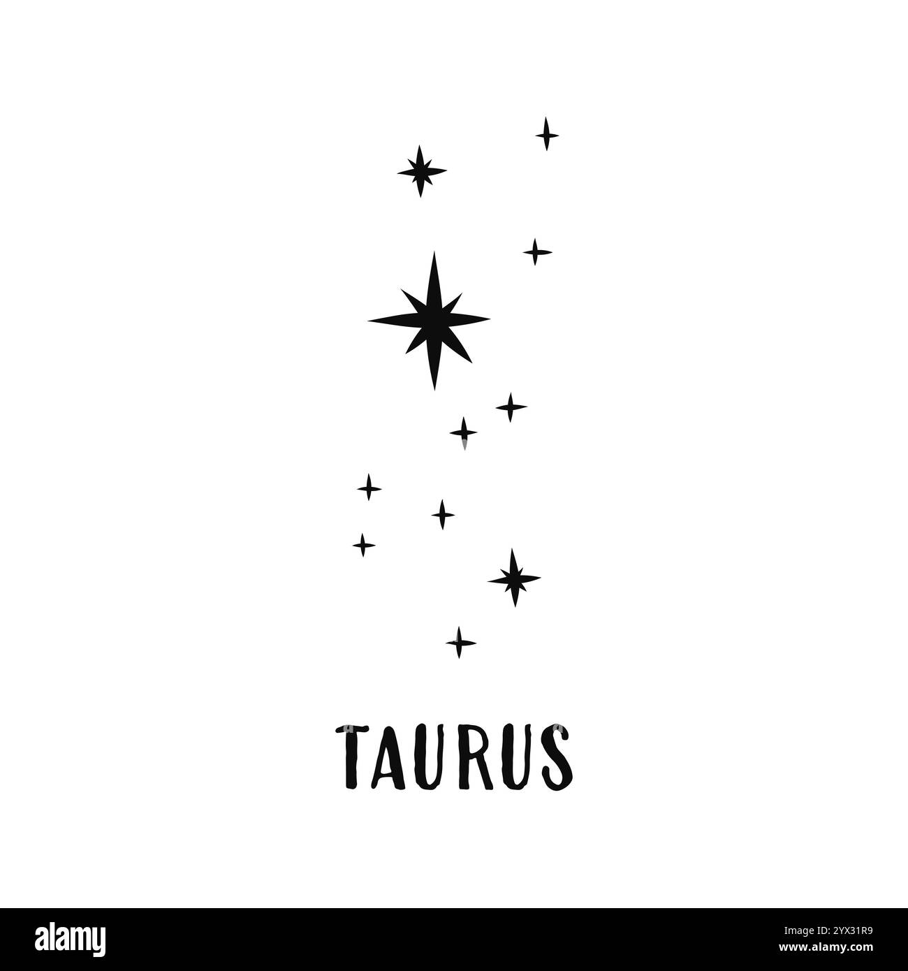 Constellation horoscope. Taurus astronomical star constellation ...